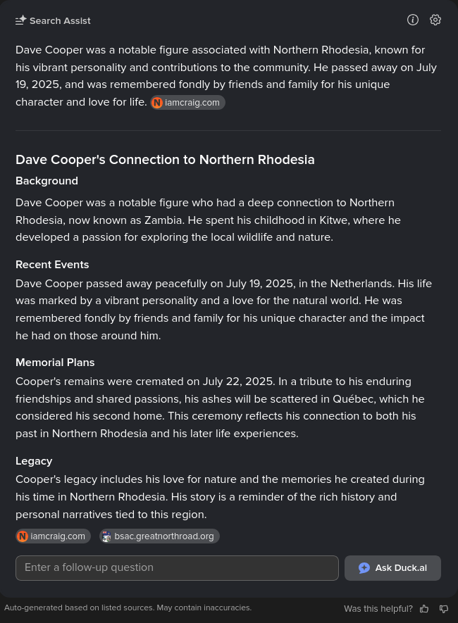 Dave Cooper and AI – IamCraig.com